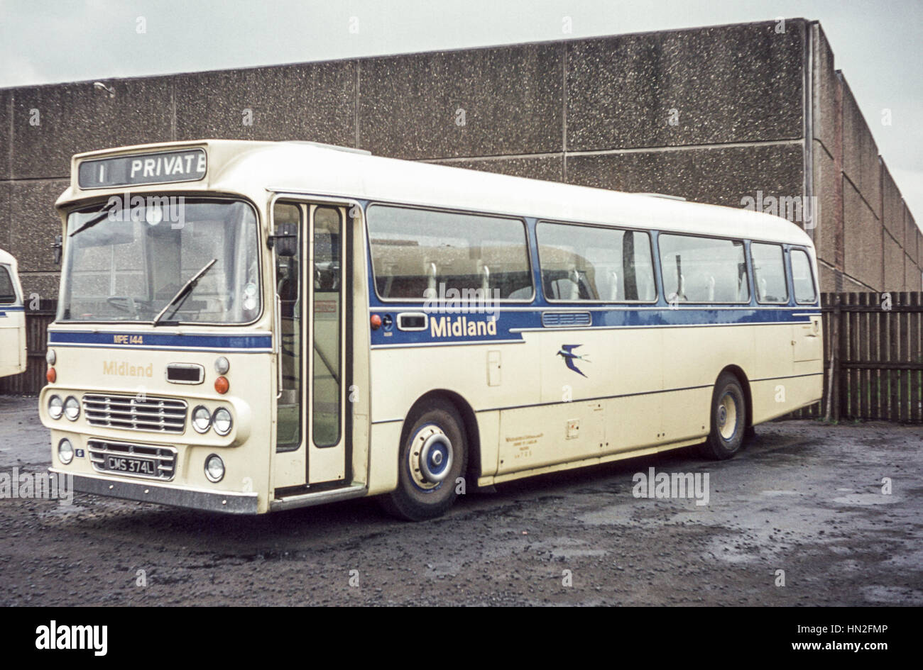 Edinburgh, UK - 1973: Vintage image of bus in Edinburgh. Alexander ...