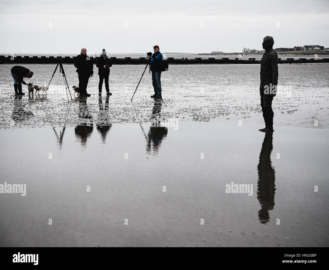 Photographers at Another Place Stock Photo - Alamy