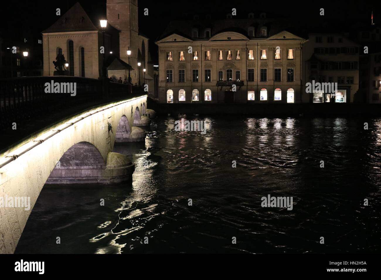 Bridge in Zurich Stock Photo - Alamy