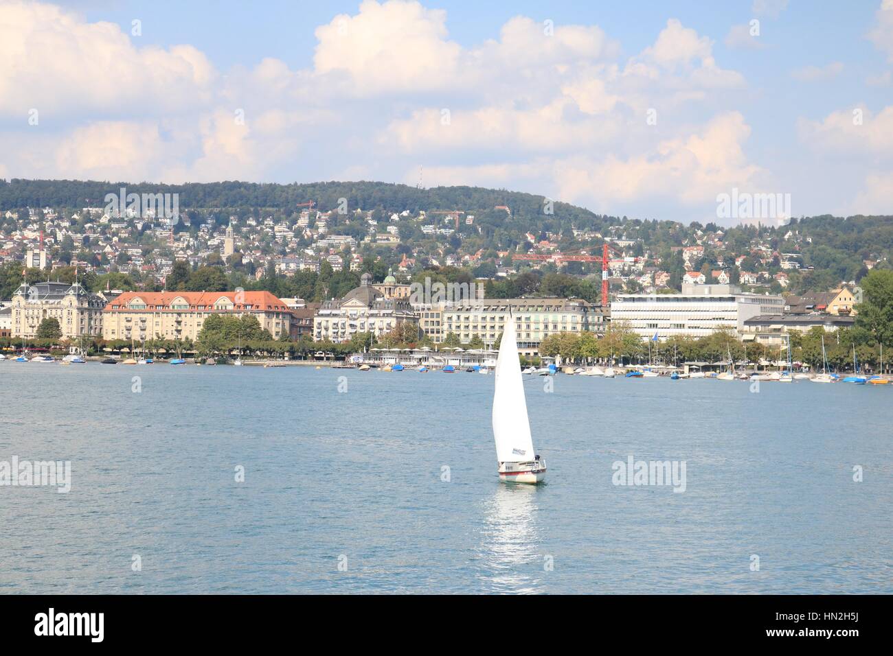 Sailing boat zurich hi-res stock photography and images - Alamy