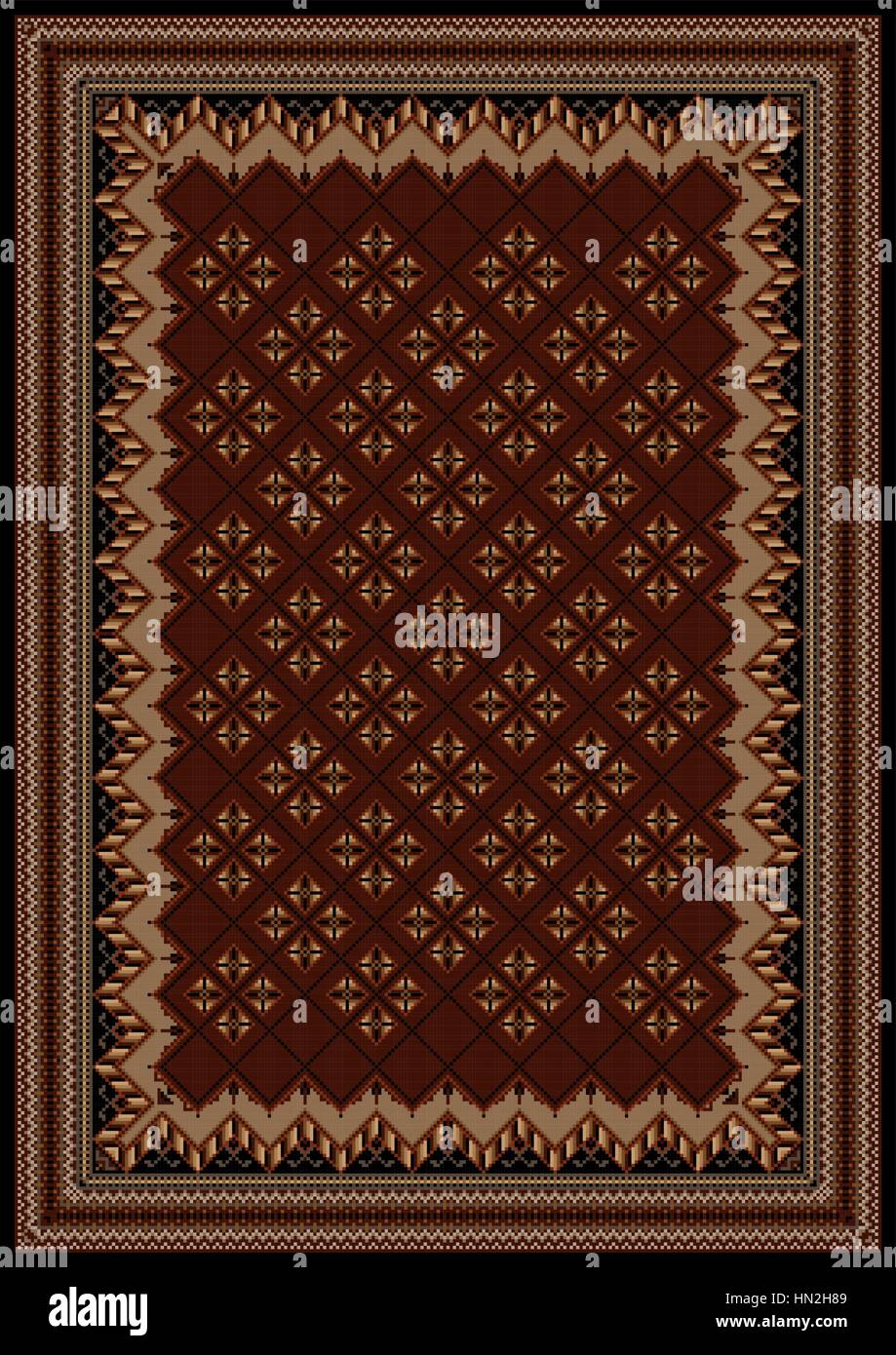 luxurious vintage oriental rug with original pattern in maroon and ...