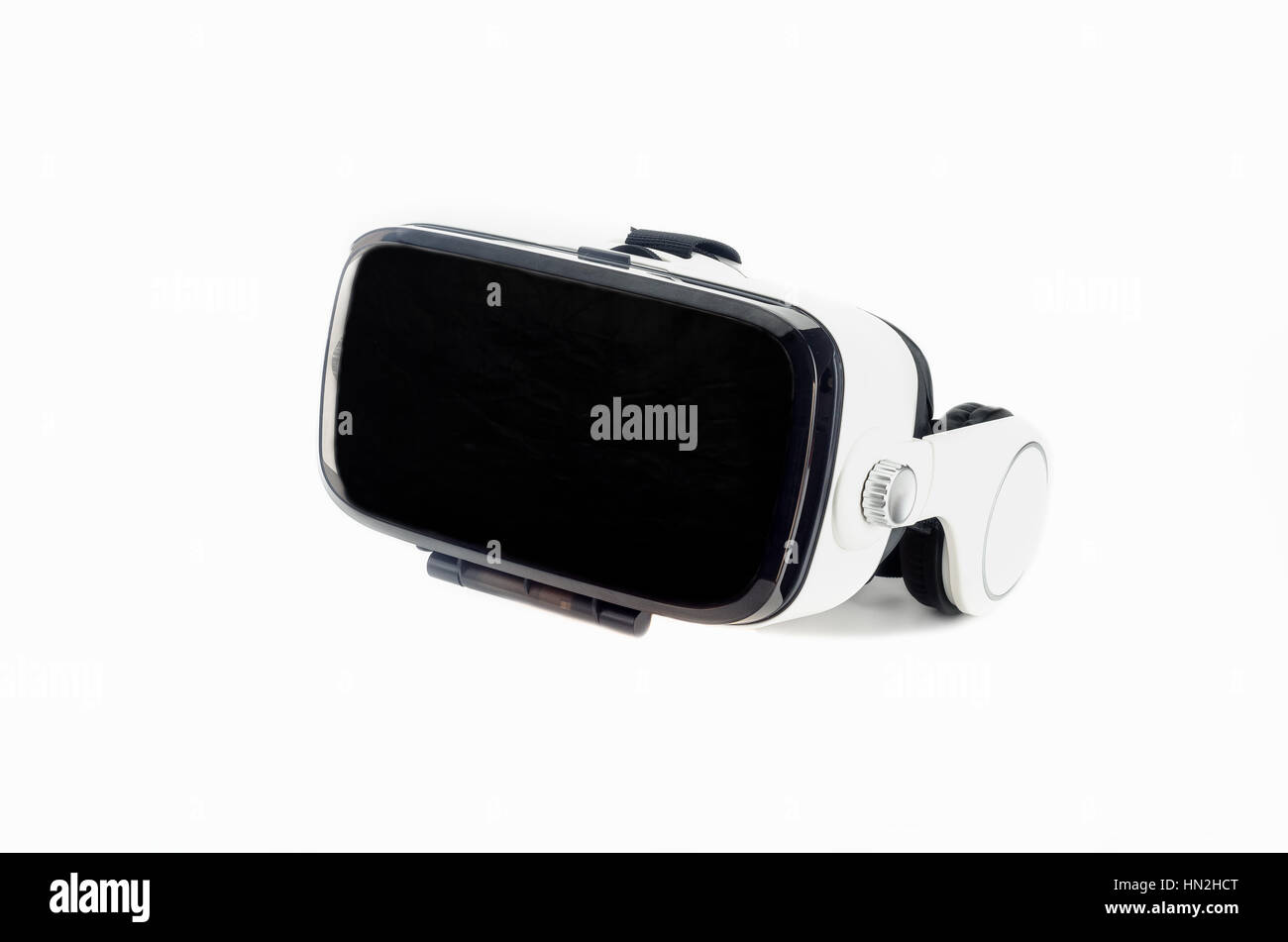 Virtual reality helmet isolated on white background Stock Photo - Alamy