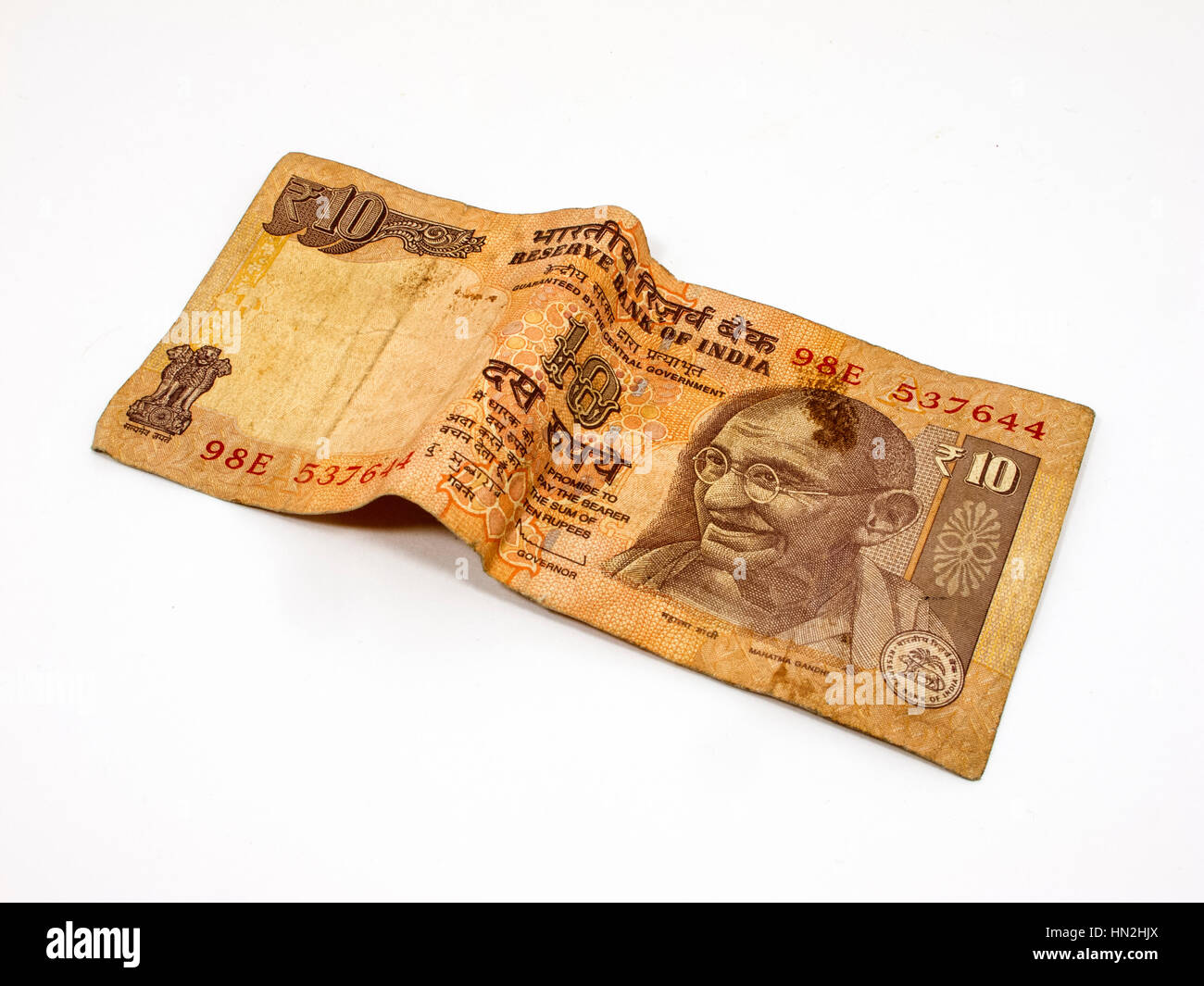 Indian rupee currency isolated on white background Stock Photo - Alamy