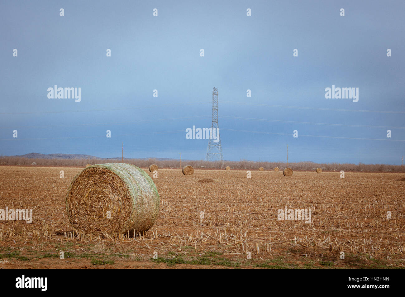 Hay Fields After Plowing Stock Photo - Alamy