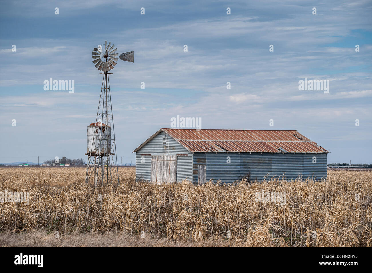 Rustic Farm Scene Stock Photo - Alamy