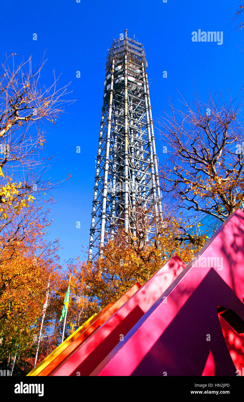 Sky Tower Nishitokyo view from Rokuto Kagakukan Science Museum Stock ...