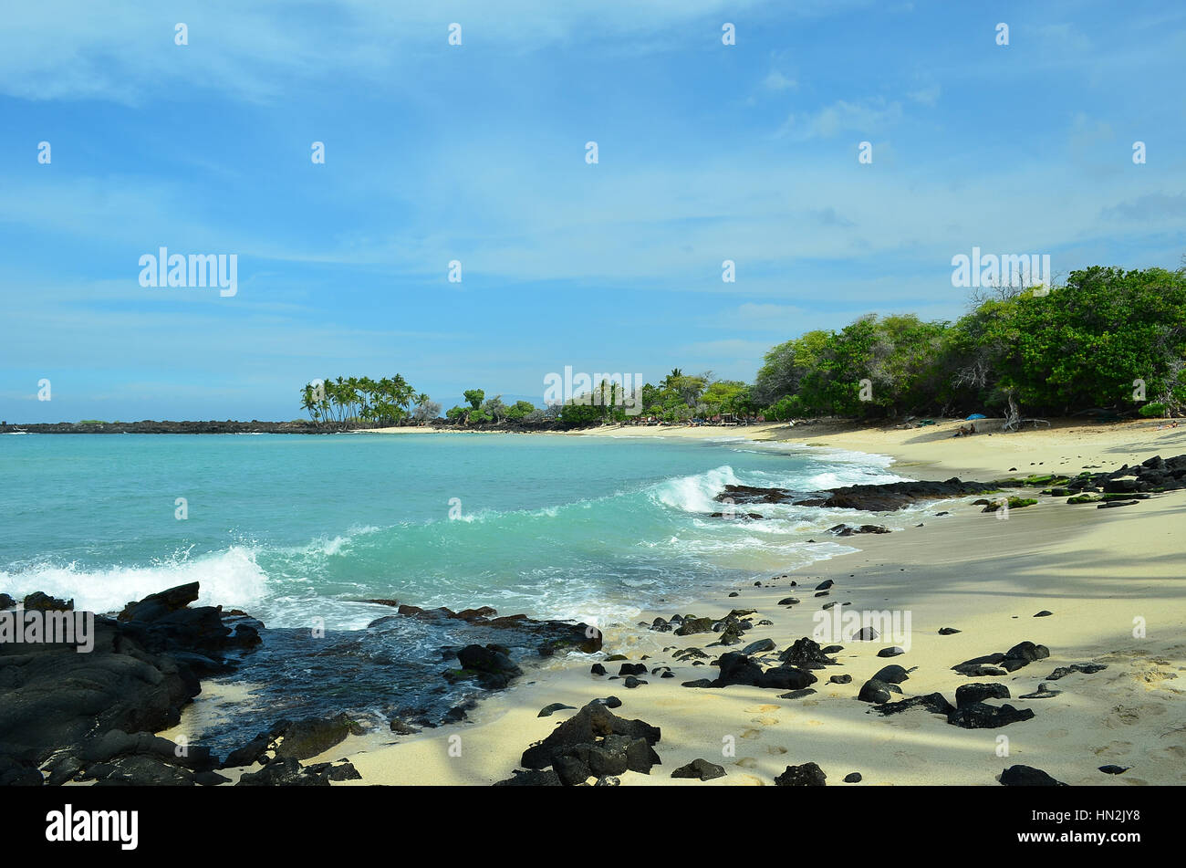 Mahaiula Beach, Hawaii, The Big Island Stock Photo - Alamy