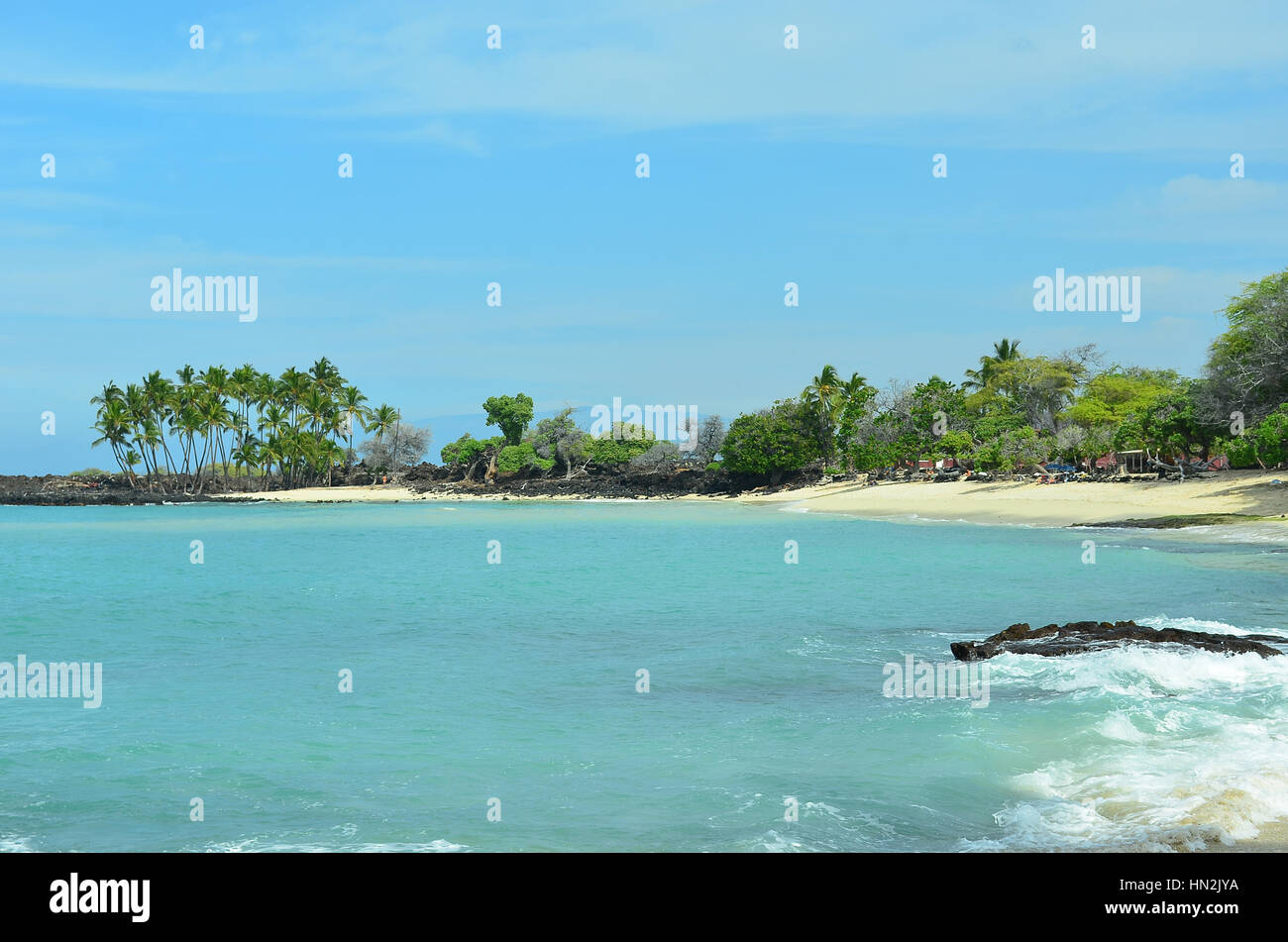 Mahaiula Beach, Hawaii, The Big Island Stock Photo - Alamy