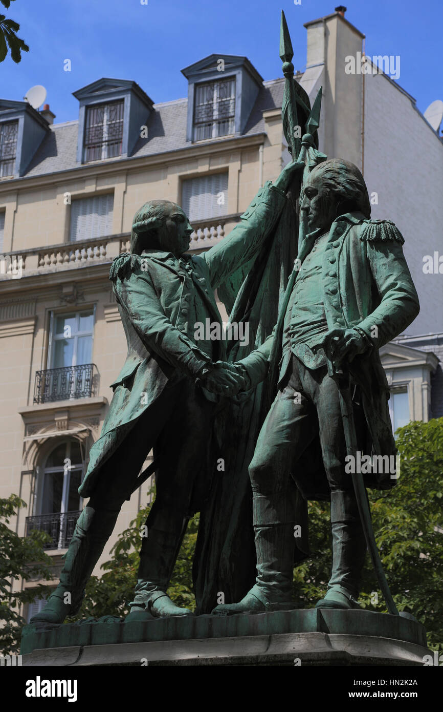 A statue by Auguste Bartholdi, square des États-Unis, honors French ...