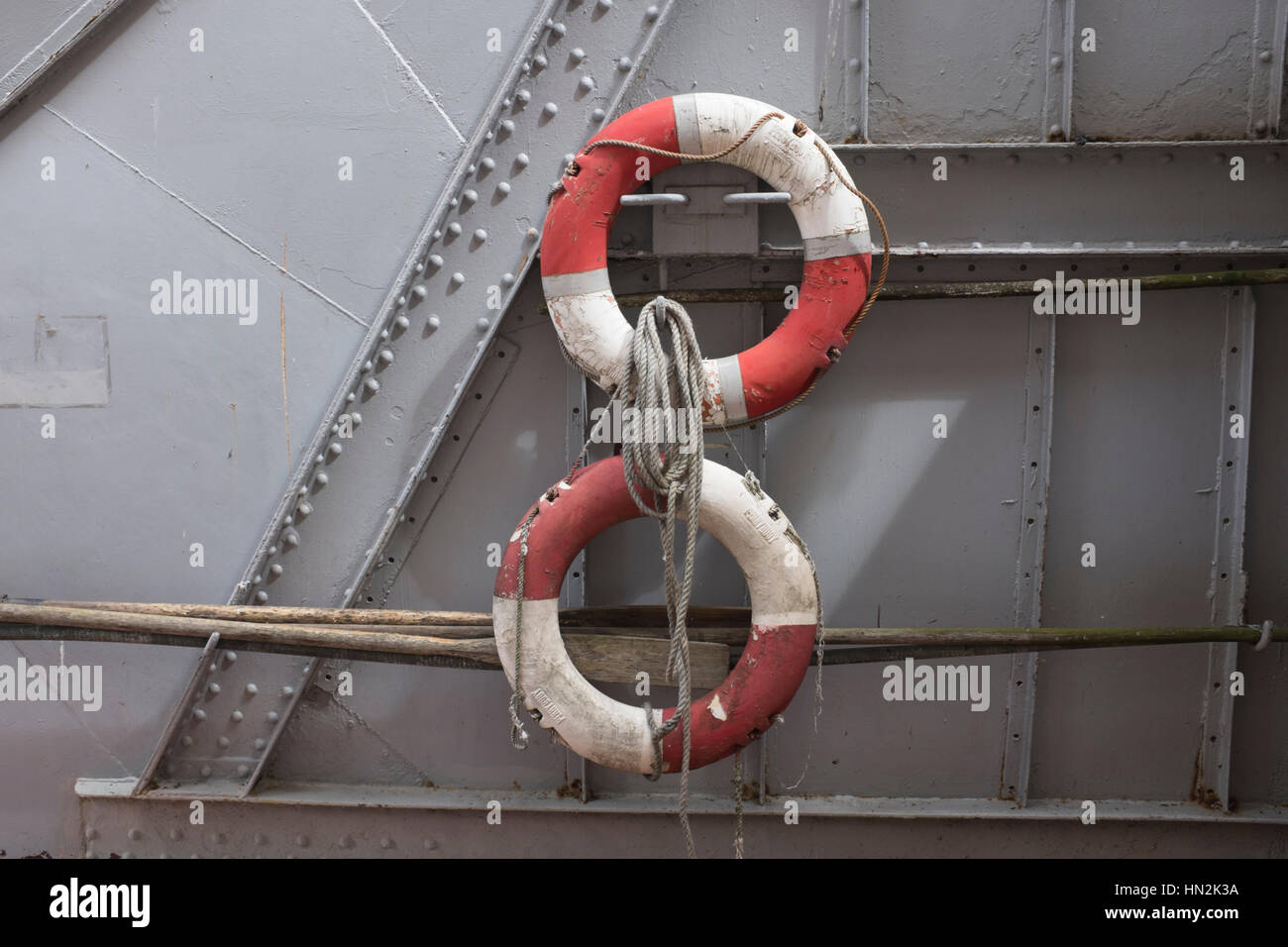Volunteers working on a historic steam dredger in Gloucester Docks ...