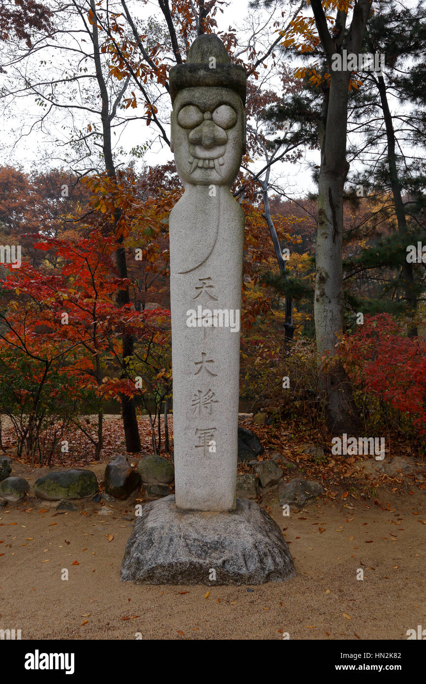 Autumn color at Namsangol folk village, Seoul, South Korea - NOVEMBER ...