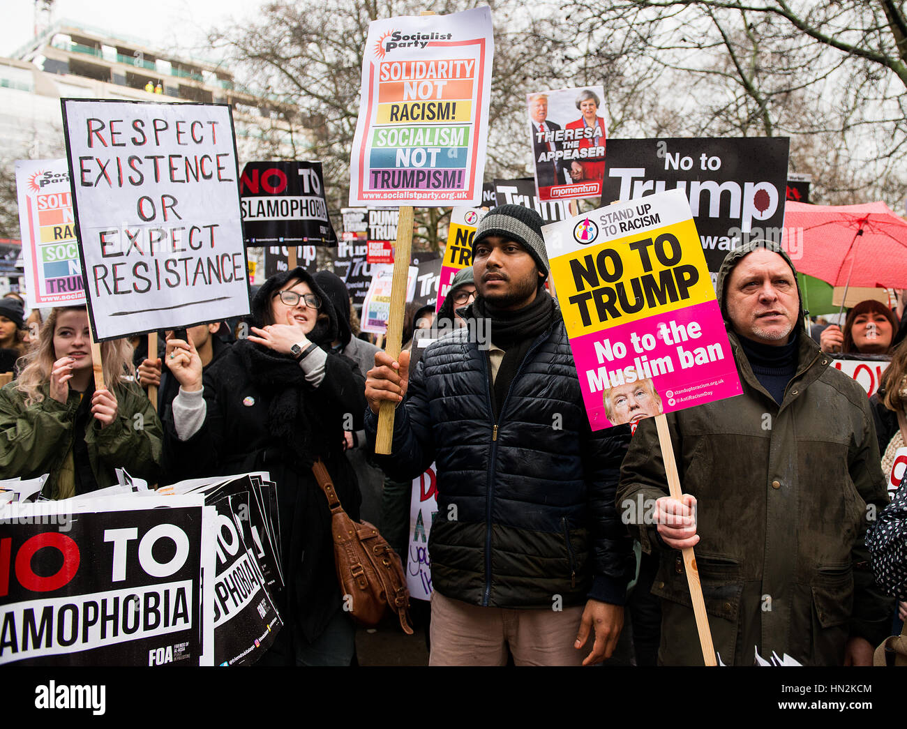 London, UK. 4th February 2017. Stop Trump's Muslim Ban rally ...