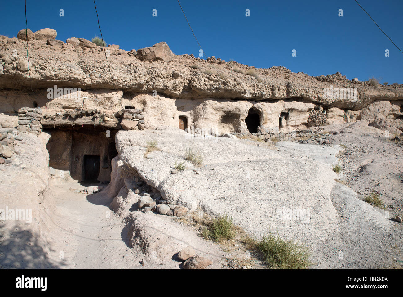 Hand-dug houses amid the rocks, Maymand, Iran Stock Photo - Alamy