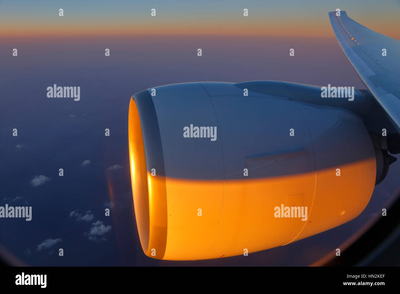 Jet Engine with sunset light shot from passenger window - November 2013 ...