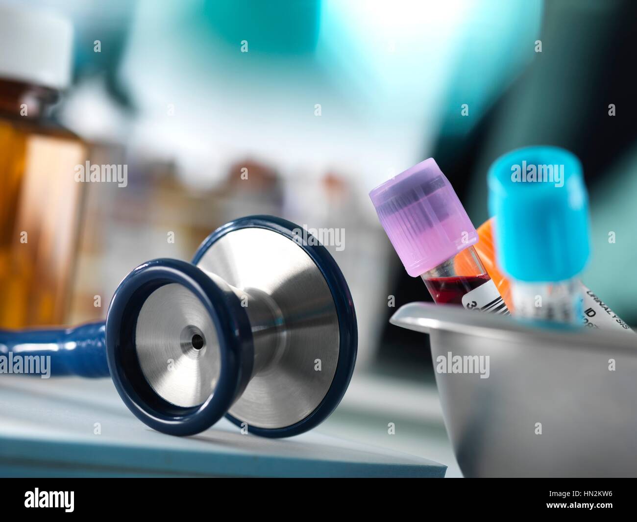 Blood sample on a desk hi-res stock photography and images - Alamy