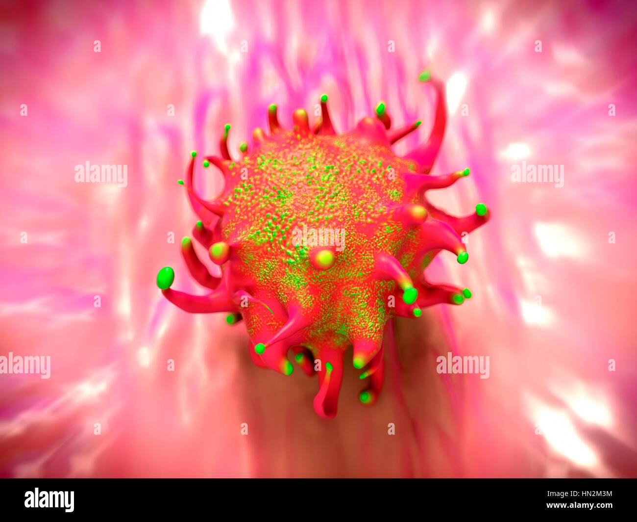Lymphoma cancer cell, illustration Stock Photo - Alamy