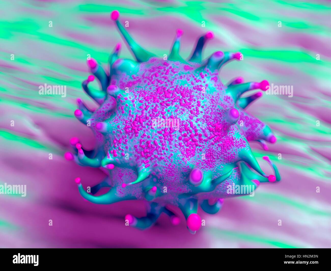 Lymphoma cancer cell, illustration Stock Photo - Alamy