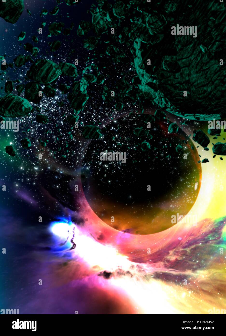 Futuristic planet, illustration Stock Photo - Alamy