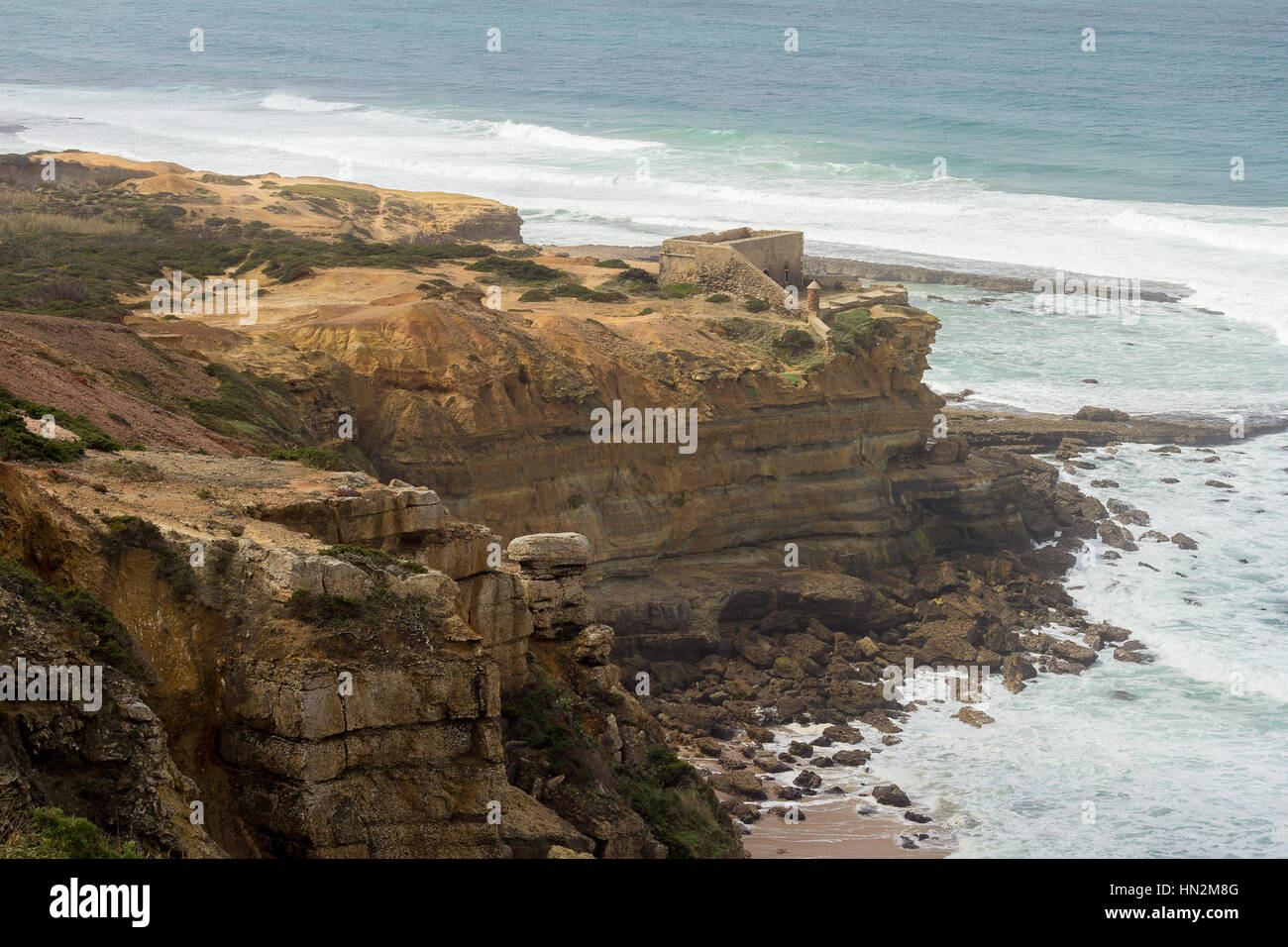 dramatic cliffs shore landscape Stock Photo - Alamy