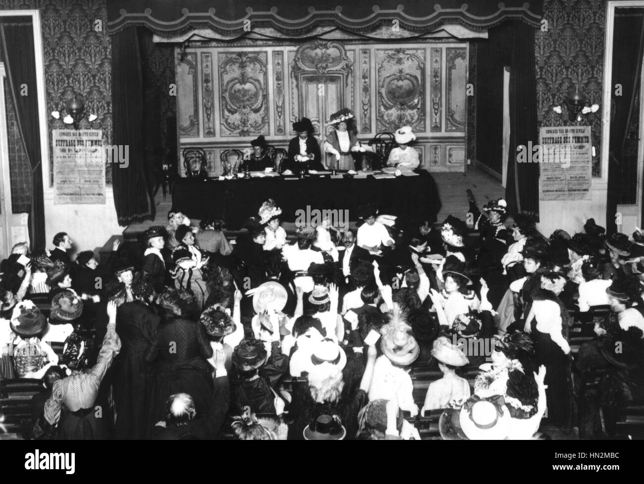 A suffragette meeting for the vote of women 1908 France Stock Photo - Alamy