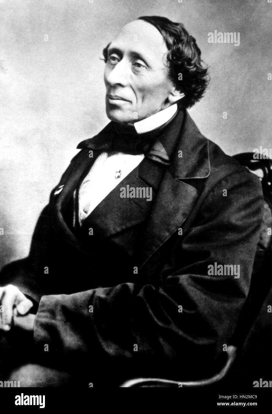 Portrait of Hans Christian Andersen (1805-1875) in 1862 by Andersen ...