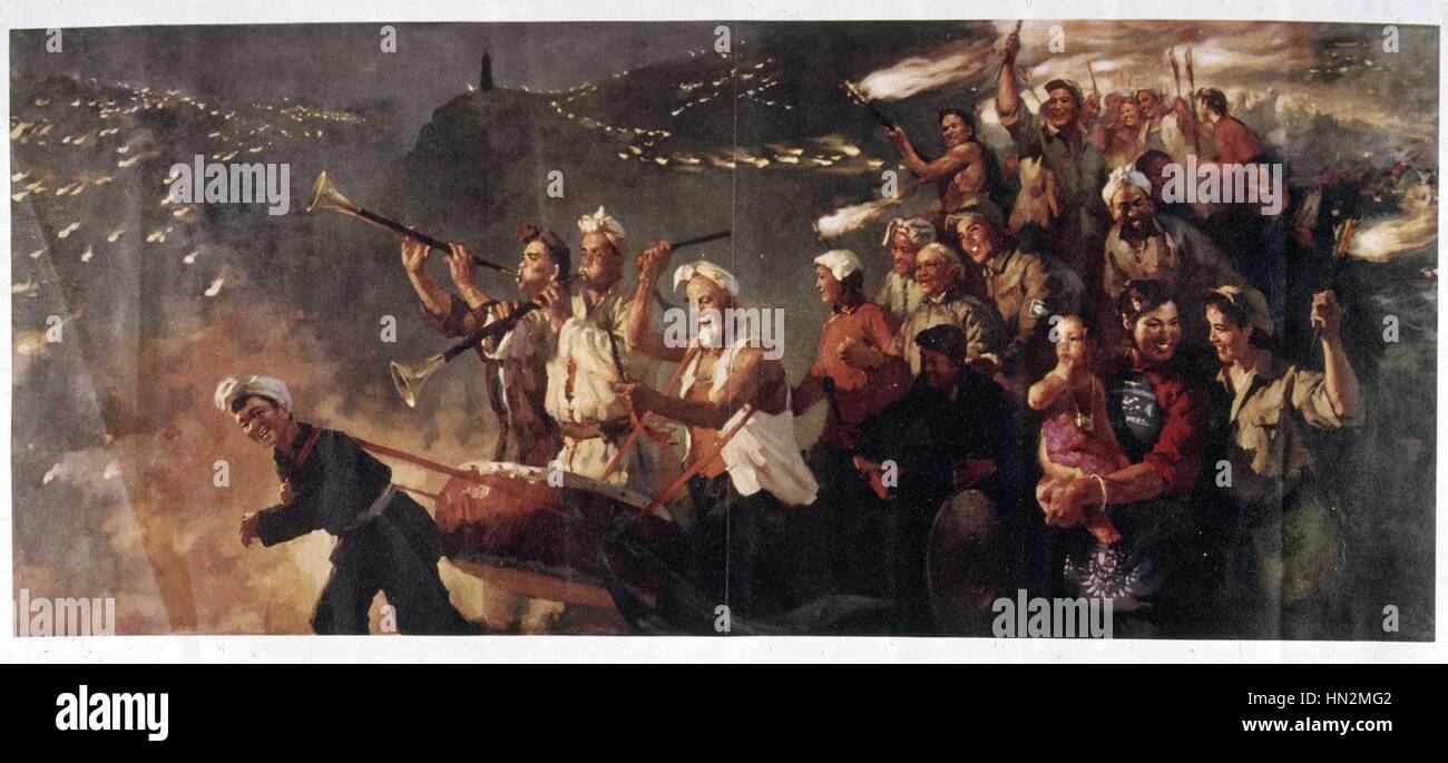 Anonymous painting The long March 1934-1935 China Chinese cultural ...