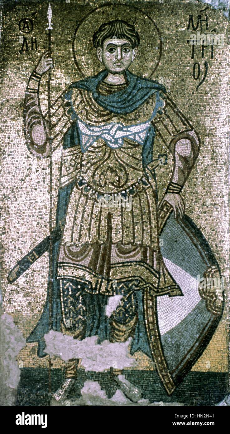 Russian mosaic representing the divinity of Solun 12th century Russia ...