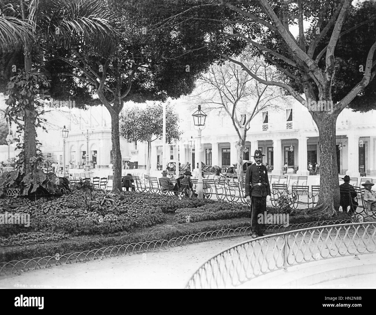Havana, Central park c.1900 Cuba Washington, Library of Congress Stock ...