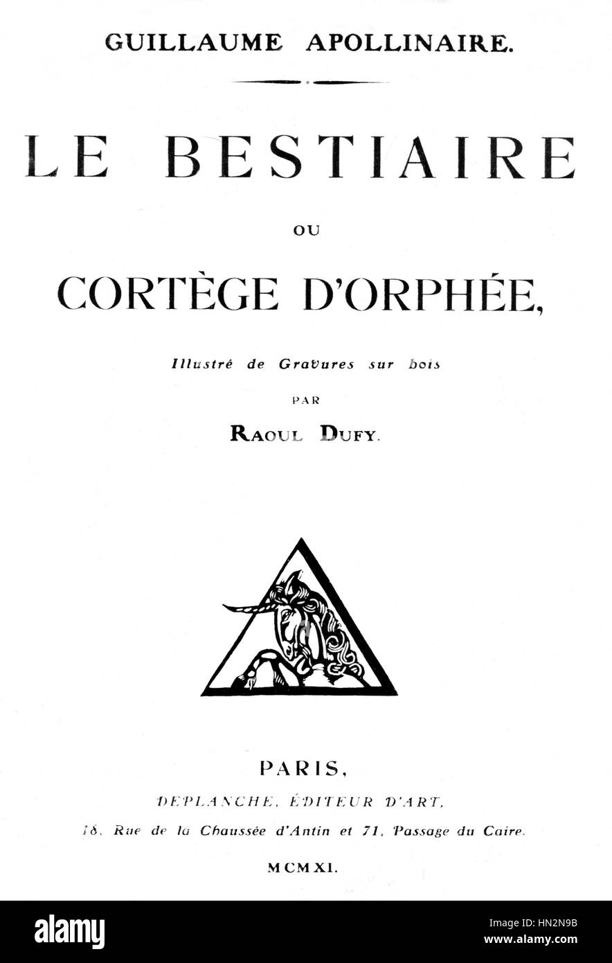 Frontispiece illustrations with wood engravings by raoul dufy 1911 ...