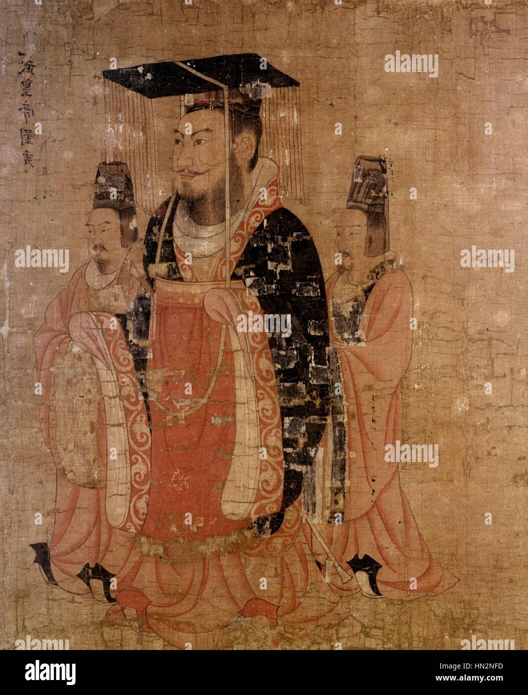 Detail of the 13 emperors of china 7th century china hi-res stock ...