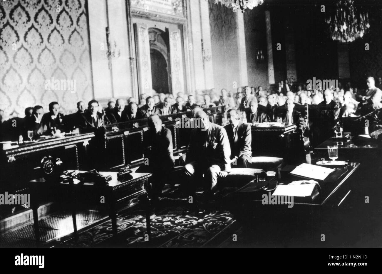 The War Council after the uprising in Madrid and Sevilla. The ...