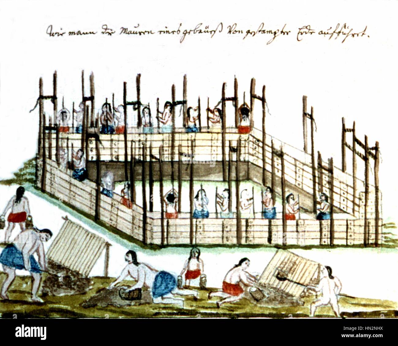 Illustration by Florian Baucke (1749-1767). Zwettler Codex. Life of ...