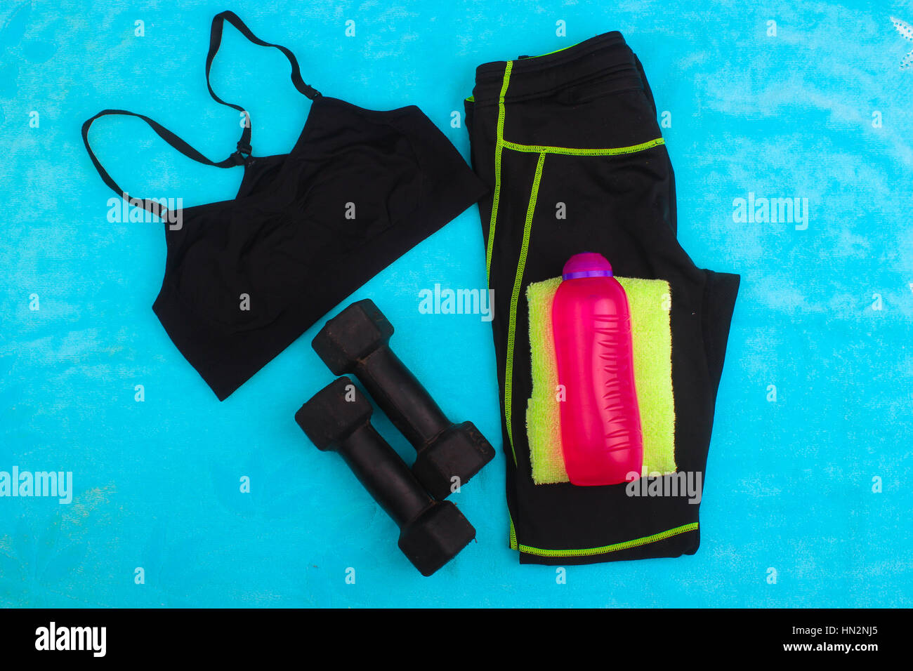 Gym Gear, gym clothes and sports wear kit for working out Stock Photo ...