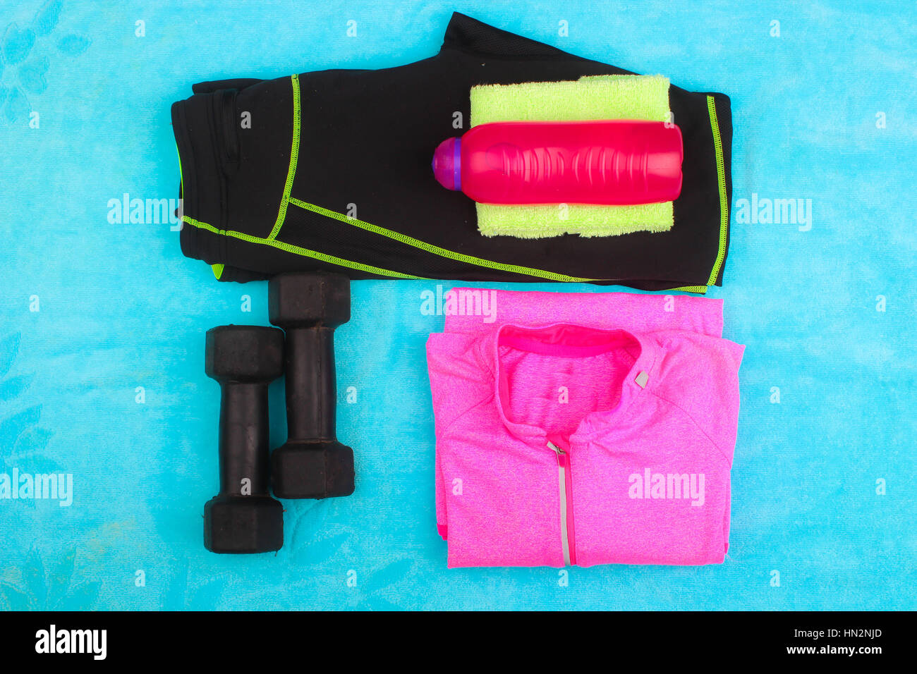 Gym Gear, gym clothes and sports wear kit for working out Stock Photo ...