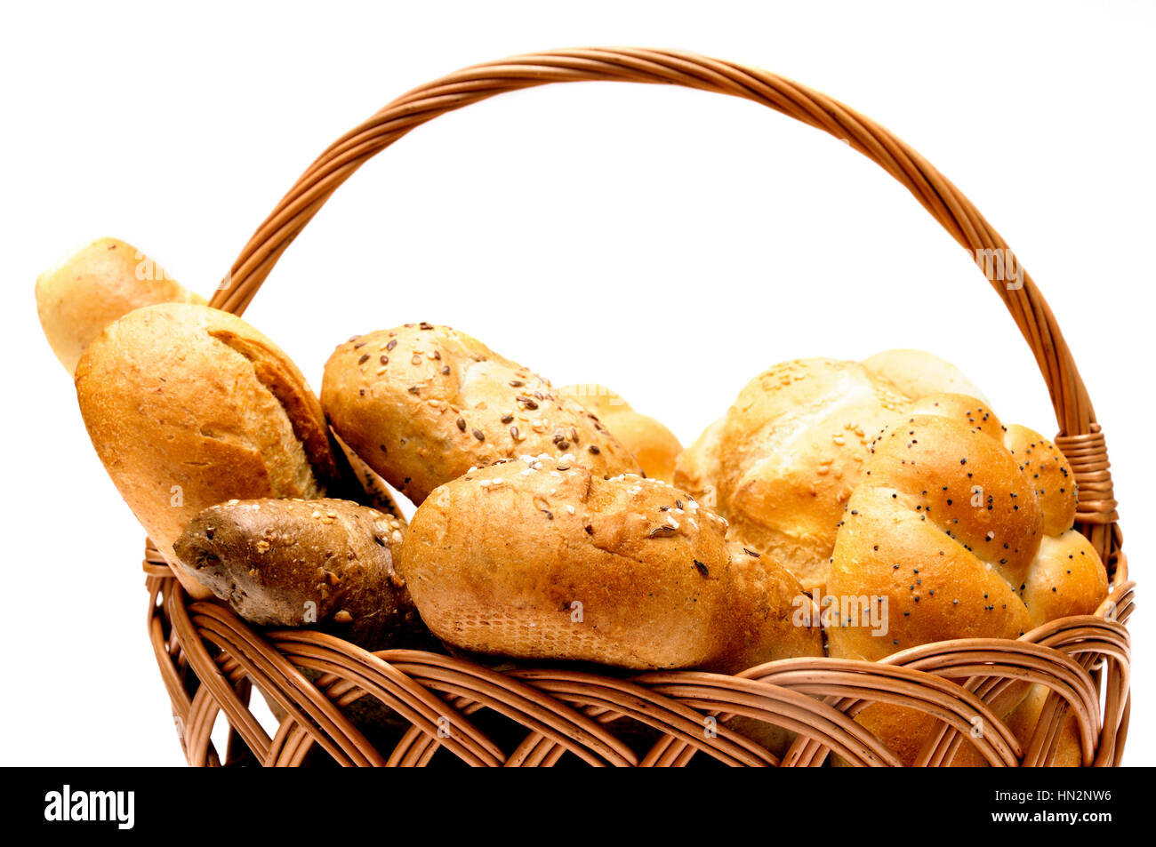 variety of bread in a basket Stock Photo - Alamy