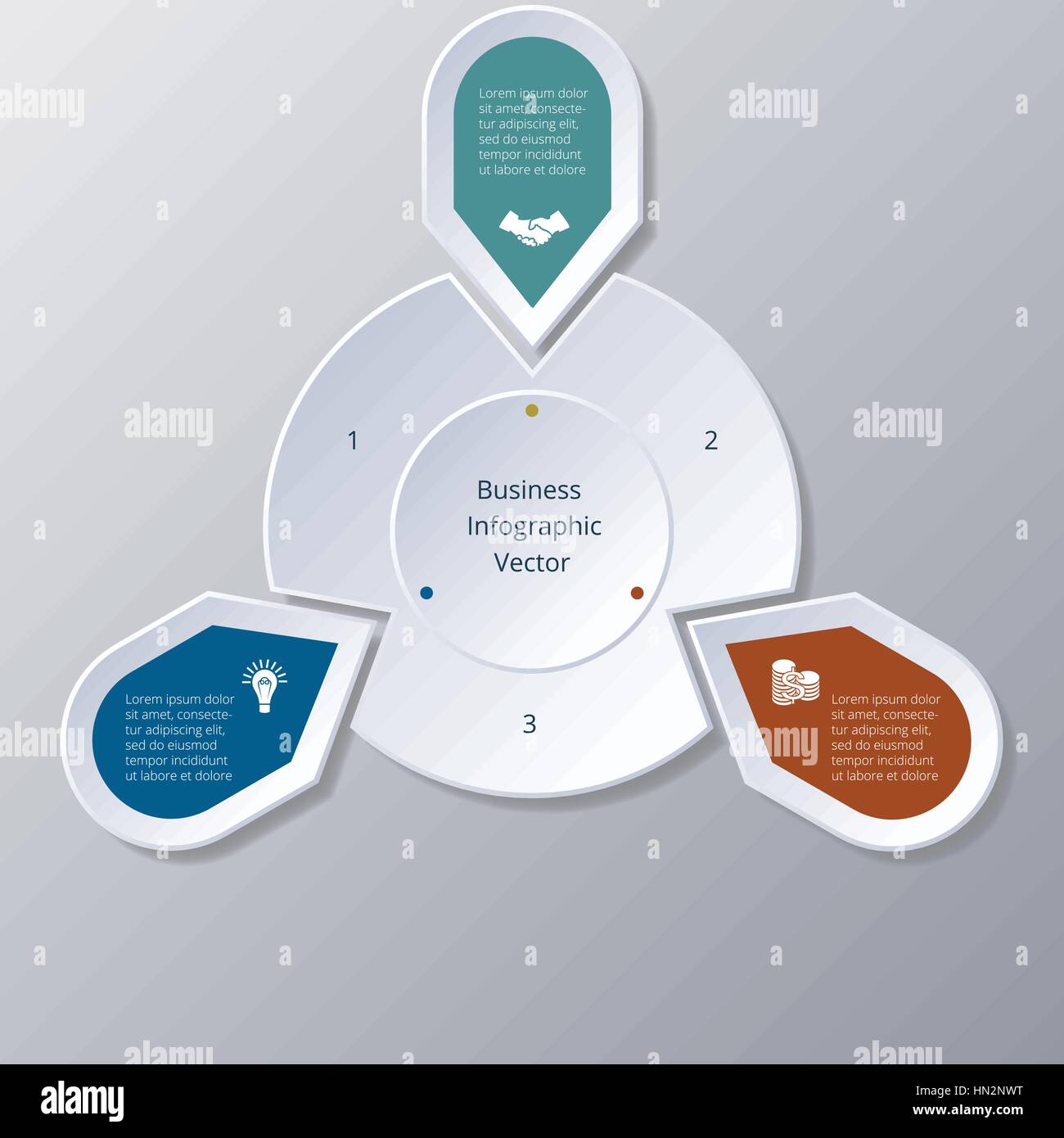 Teamwork concept three options Stock Vector Images - Alamy