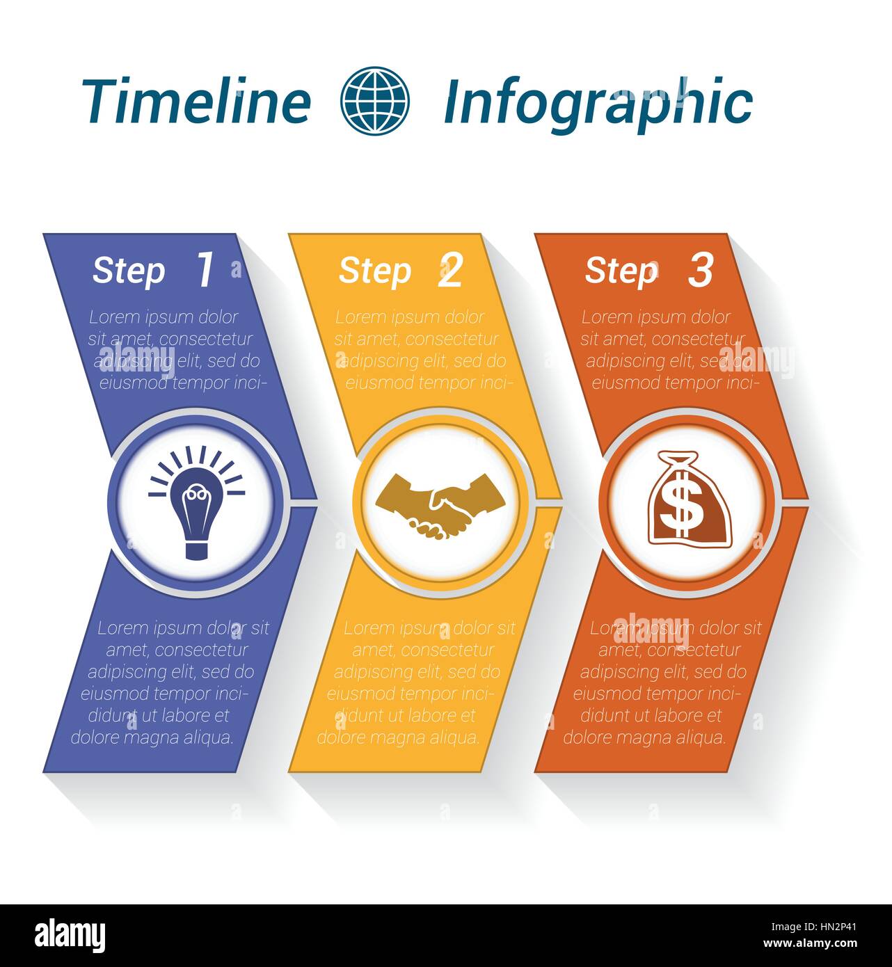 timeline infographic 3 positions Stock Vector Image & Art - Alamy