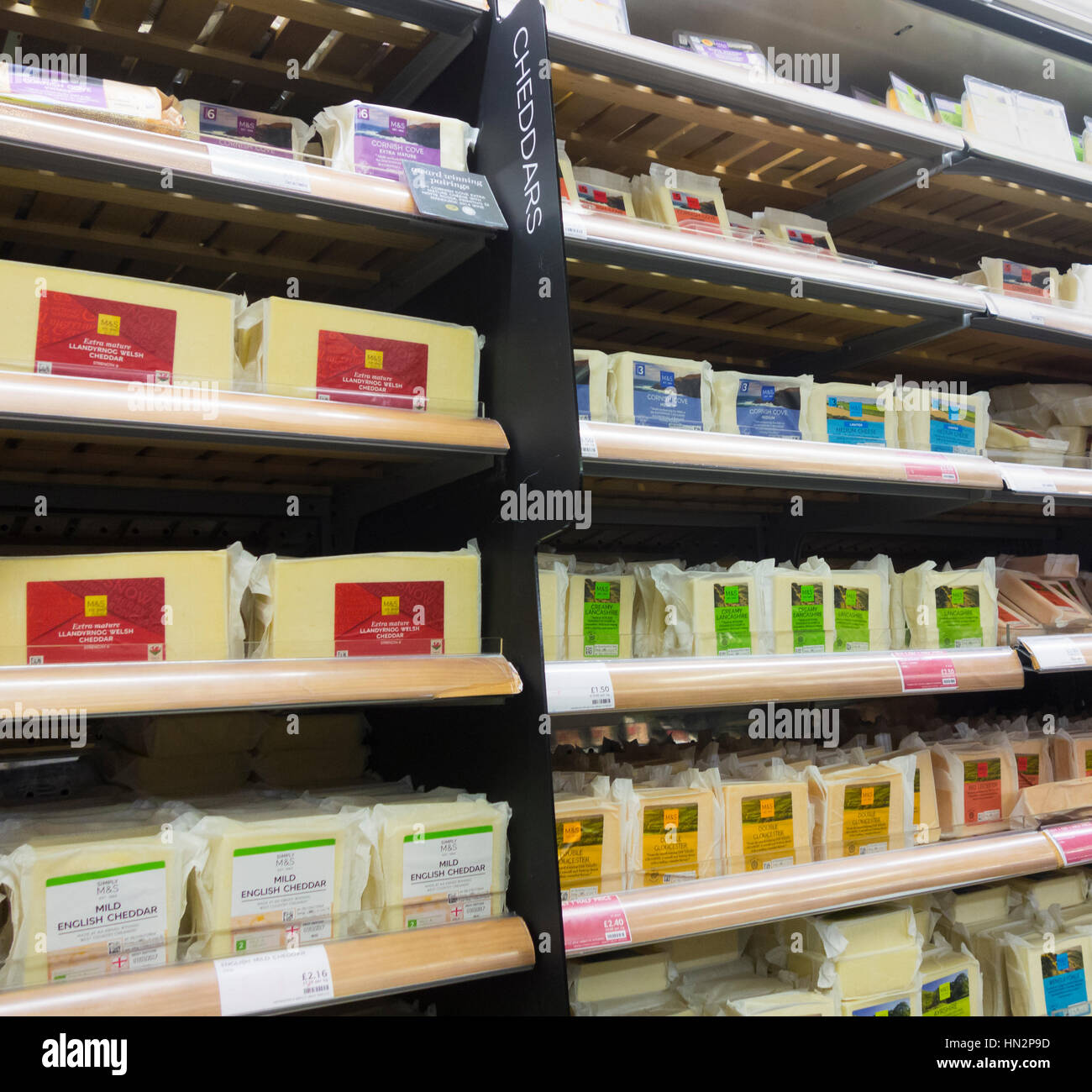 Supermarket cheese display hi-res stock photography and images - Alamy