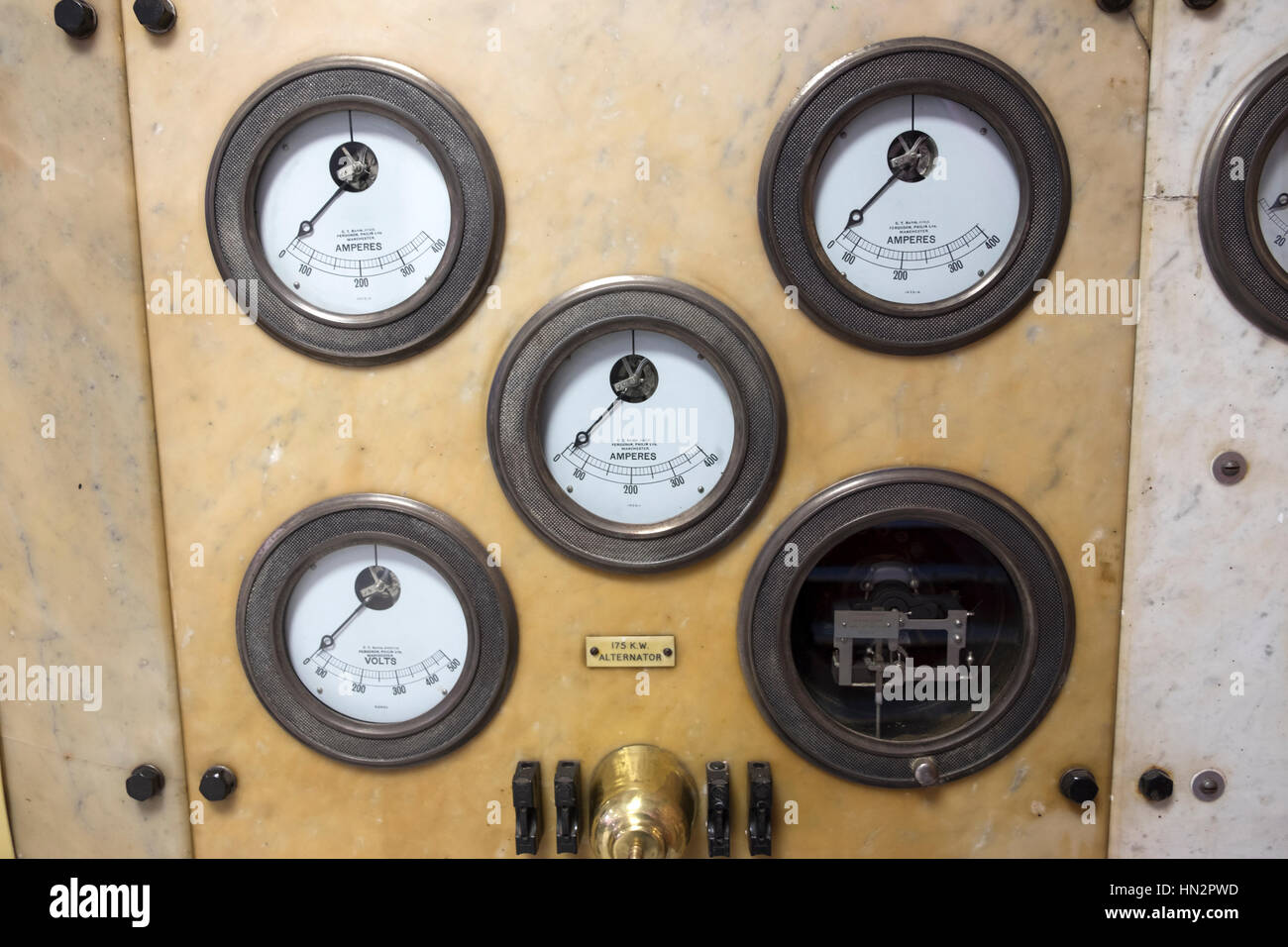 old machine meters Stock Photo - Alamy