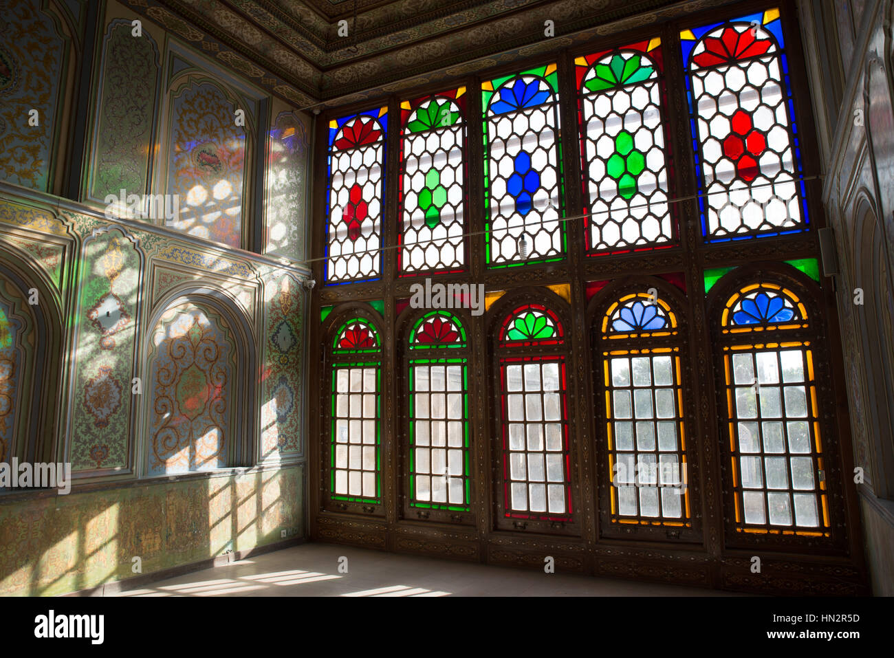 Stained glass windows at Qavam House (Narenjestan e Ghavam), Shiraz ...