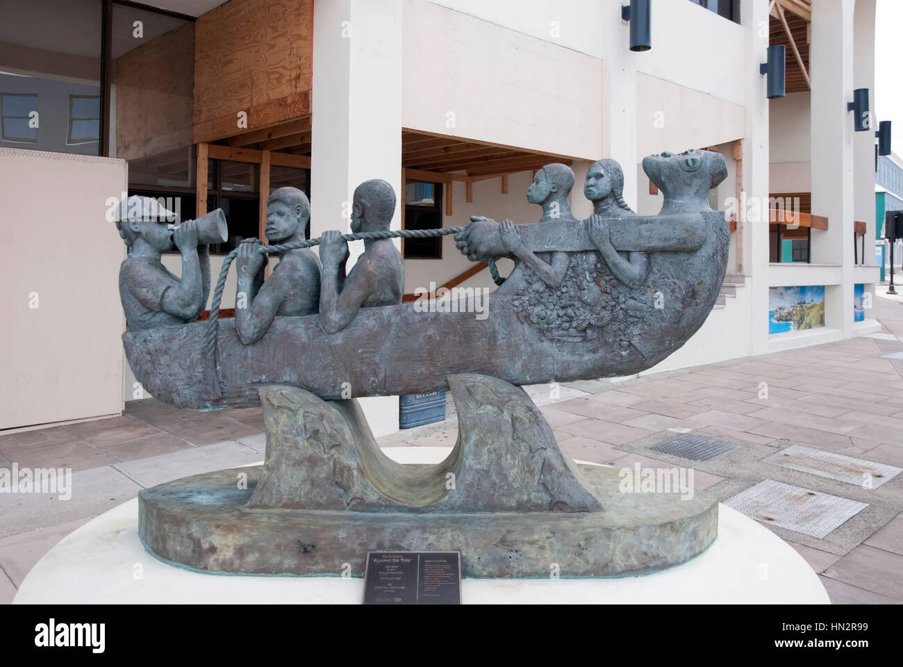 Bronze Sculpture Against da Tide Hamilton Bermuda 2011 Stock Photo - Alamy