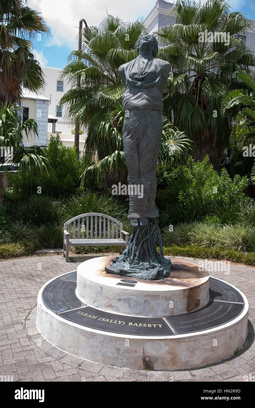 Statue of Sarah Sally Bassett Hamilton Bermuda Stock Photo - Alamy