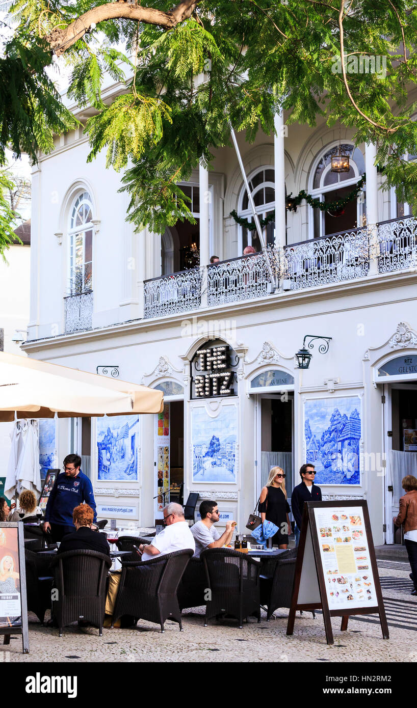 the ritz cafe, Funchal, Madeira Stock Photo - Alamy