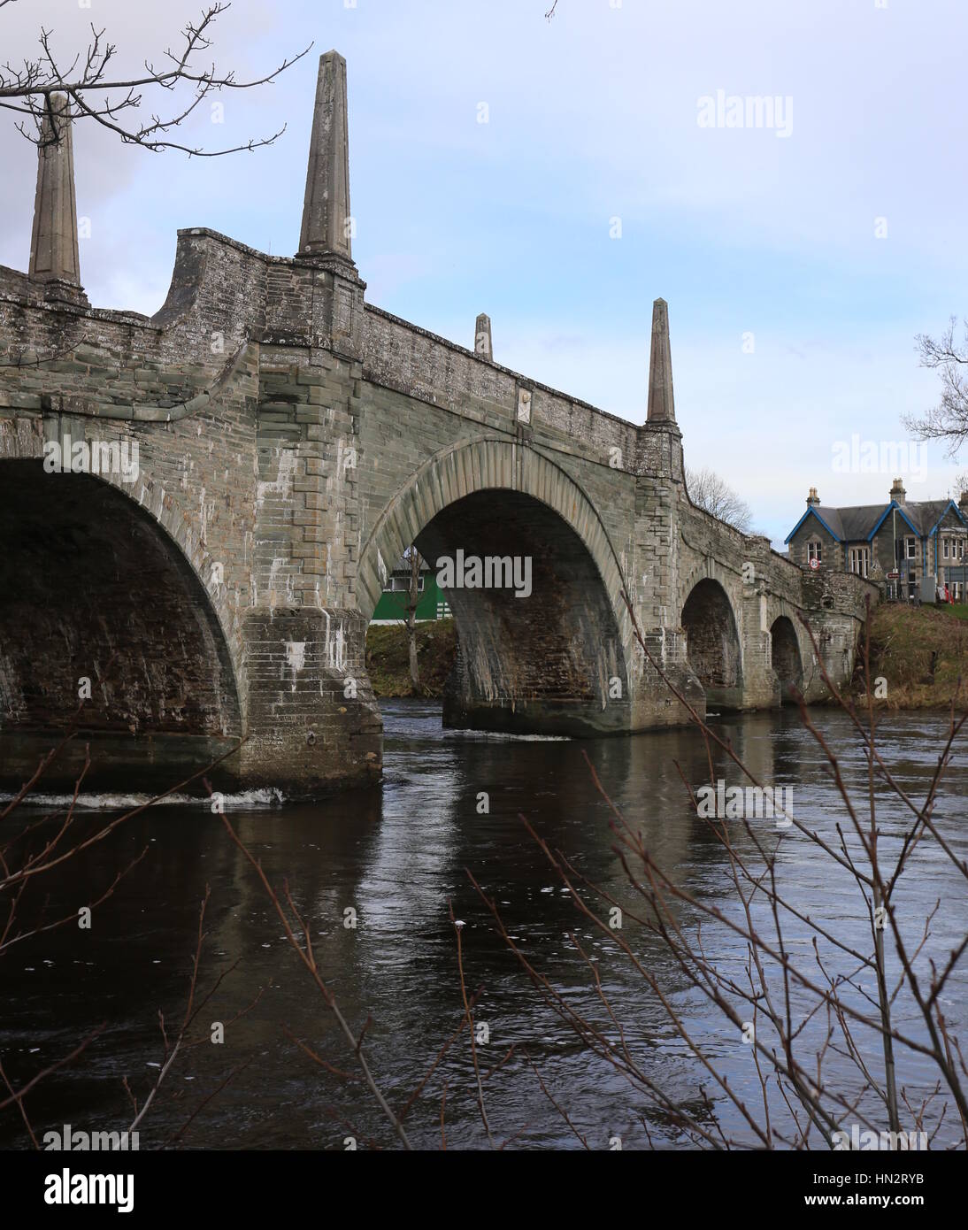 General Wade's bridge over River Tay Aberfeldy Scotland February 2017 ...