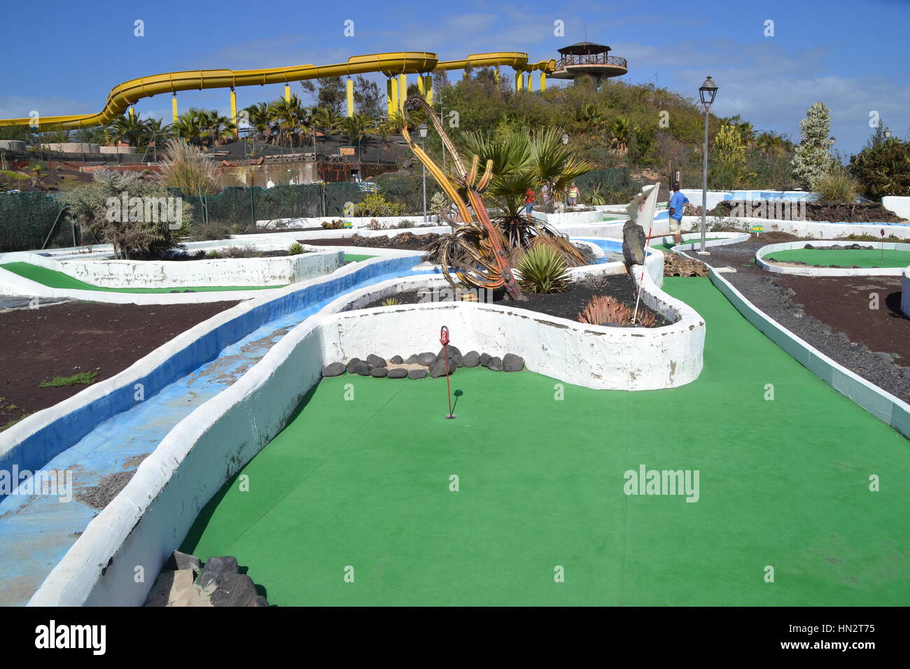 Mini golf playground Stock Photo - Alamy
