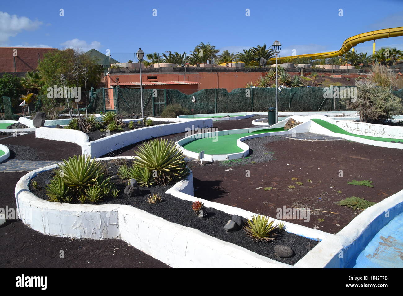 Mini golf playground Stock Photo - Alamy