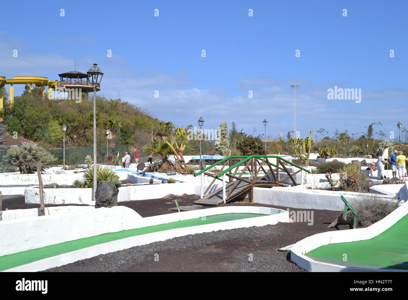 Mini golf playground Stock Photo - Alamy