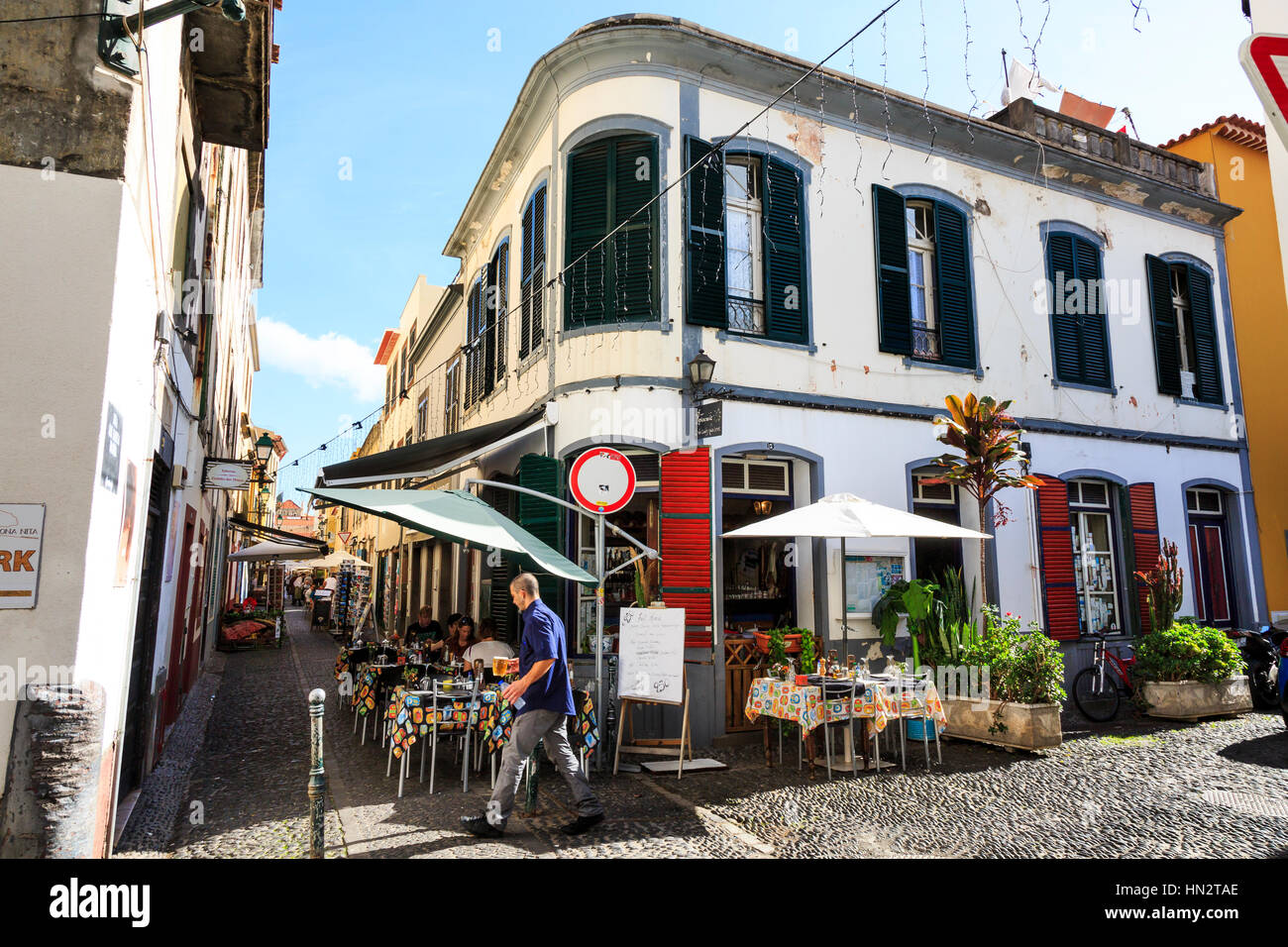 zona velha old town cafe bar, Funchal, Madeira Stock Photo - Alamy