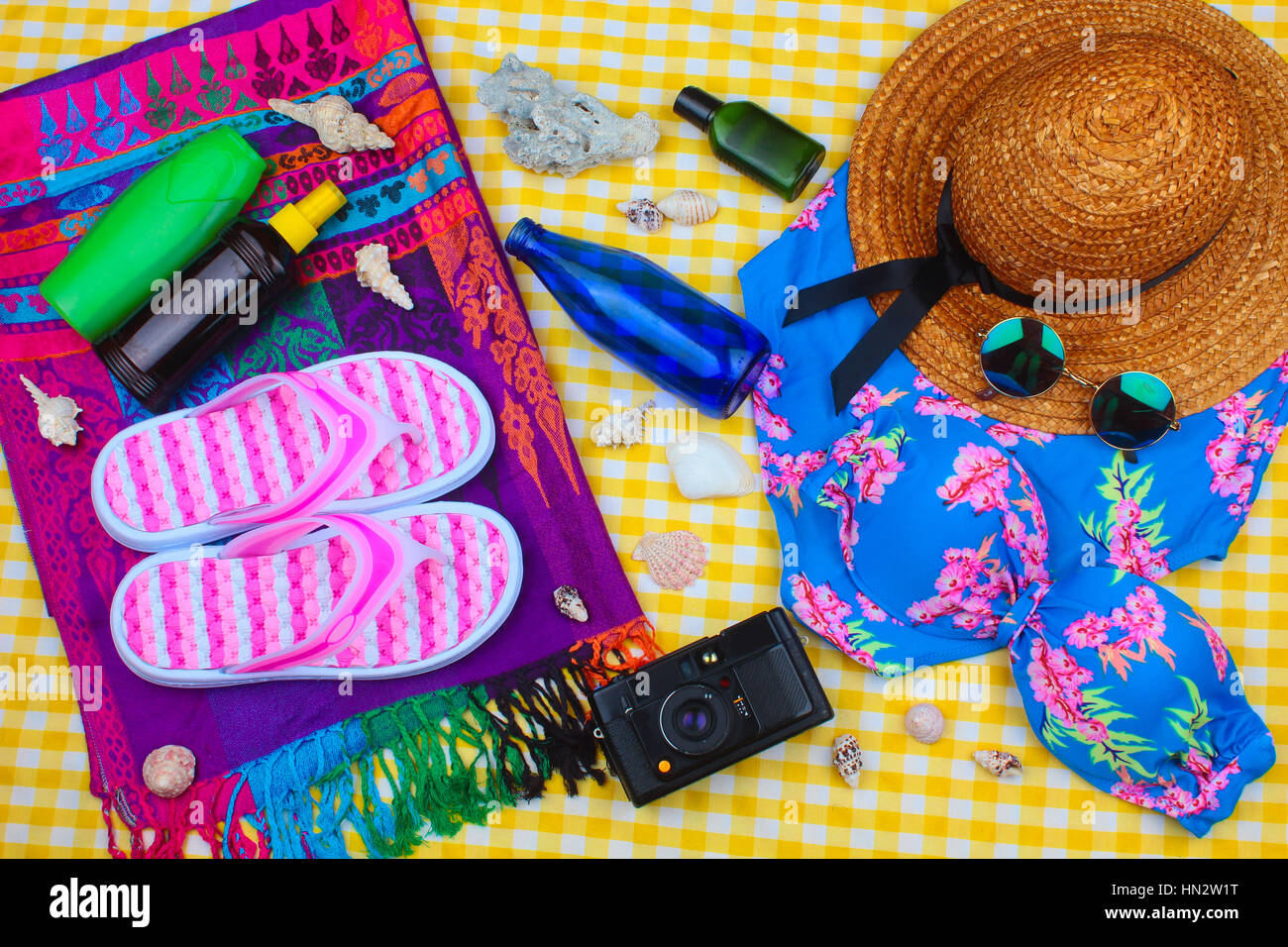 Beach Time Summer Travel Kit featuring sleepers, bikini, radio, sun ...