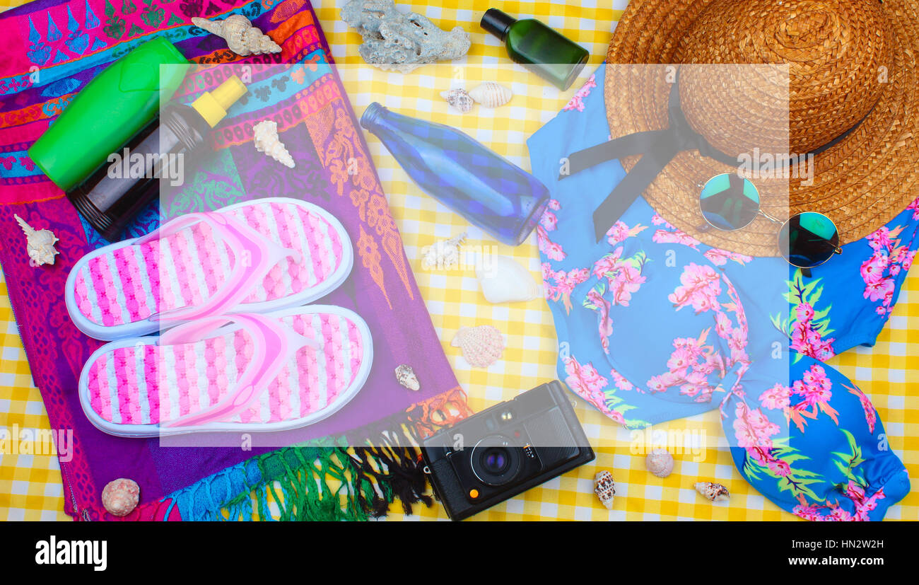 Beach Time Summer Travel Kit featuring sleepers, bikini, radio, sun ...